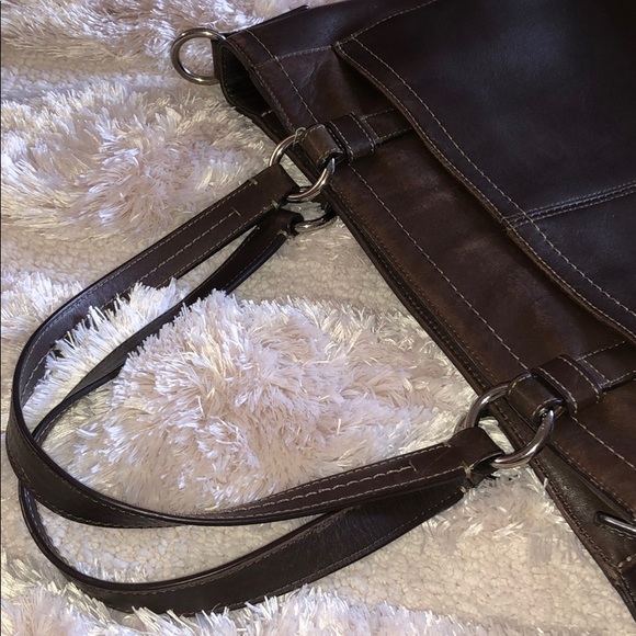 Coach | Bags | Coach Brown Leather Chelsea Tote With Turnlock | Poshmark